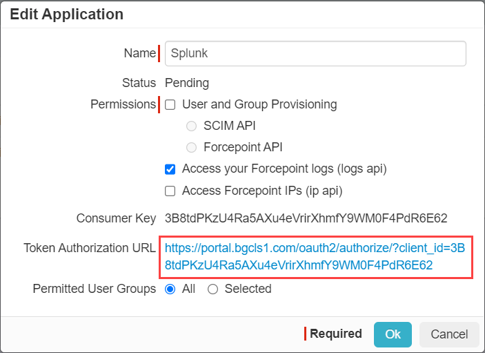 Integrating Splunk application with Forcepoint Data Security Cloud | SSE using Bitglass application